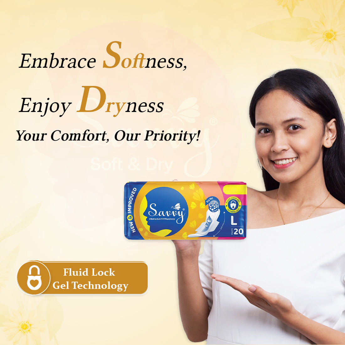 Savvy Maxi L Sanitary Pads (20 Pads, 3 Packets) - SmartHygeia – Smart ...