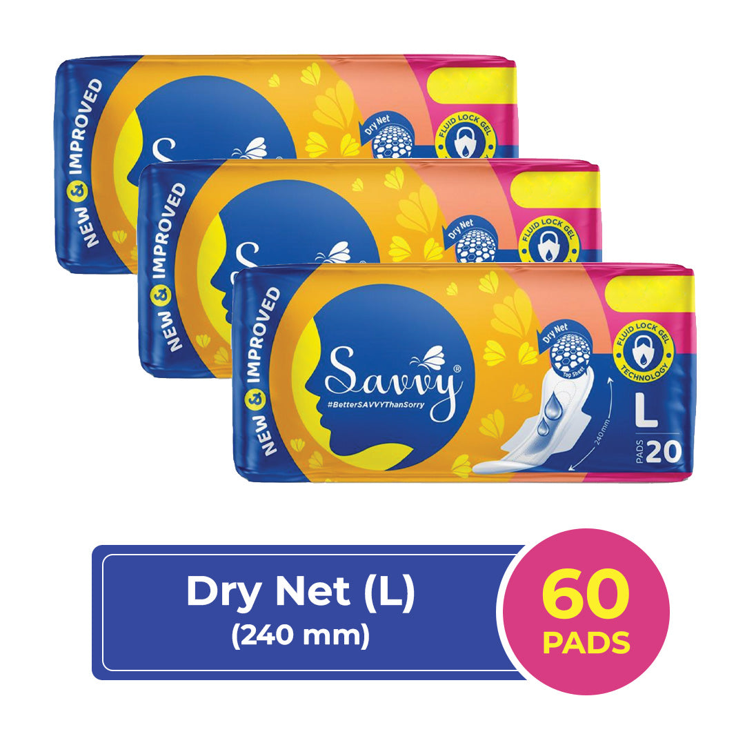 Savvy Maxi L Sanitary Pads (20 Pads, 3 Packets) - SmartHygeia – Smart ...